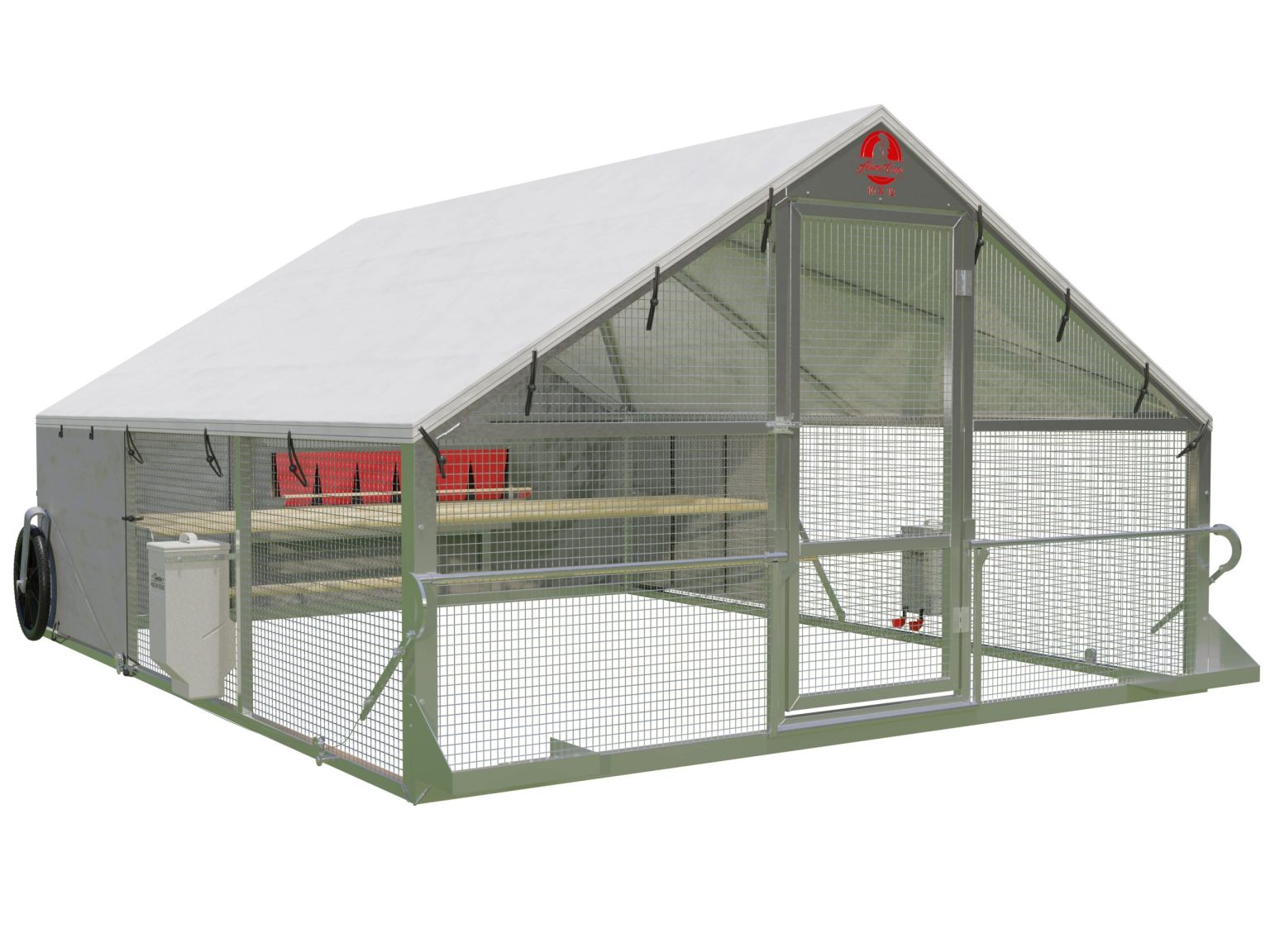 10x12 Alumi Portable Chicken Coop - The Mobile Chicken House