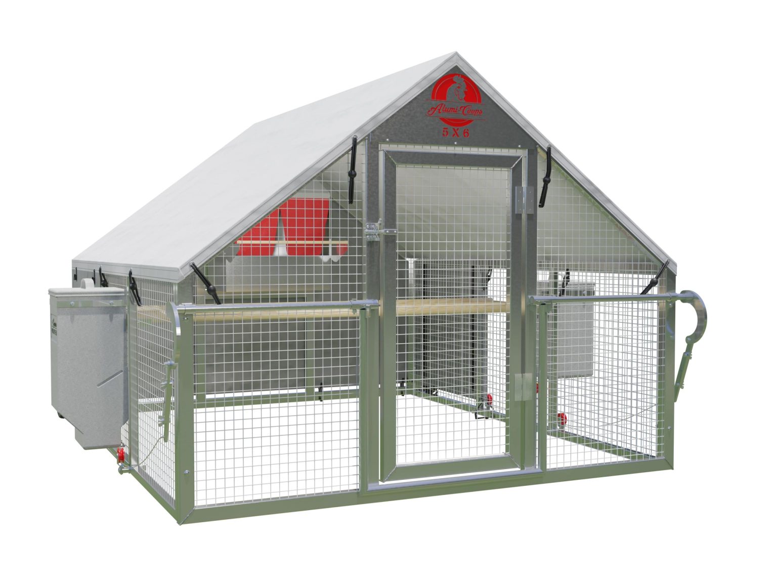 5x6 Alumi Portable Chicken Coop - The Mobile Chicken House