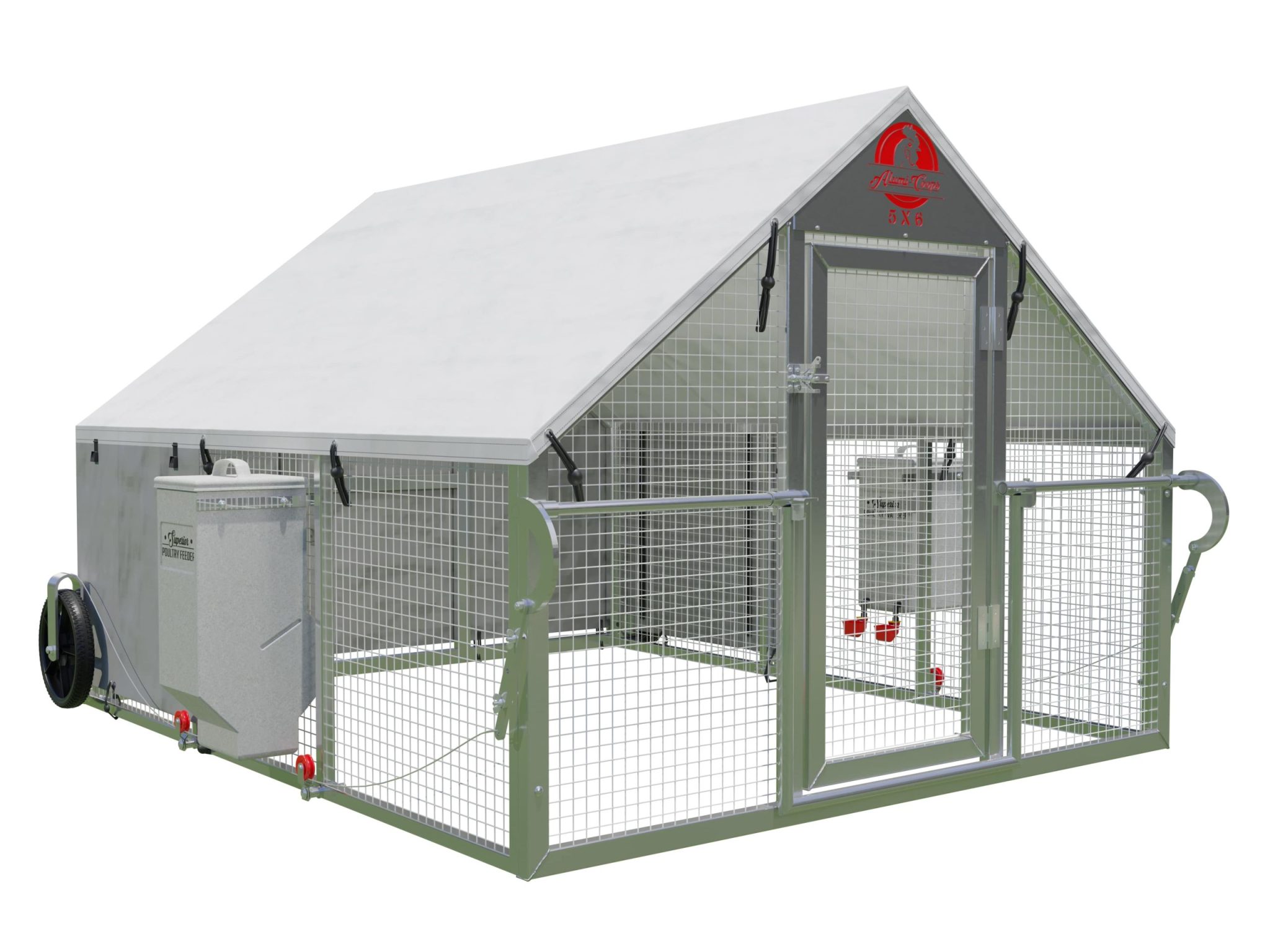 5x6 Alumi Portable Chicken Coop - The Mobile Chicken House